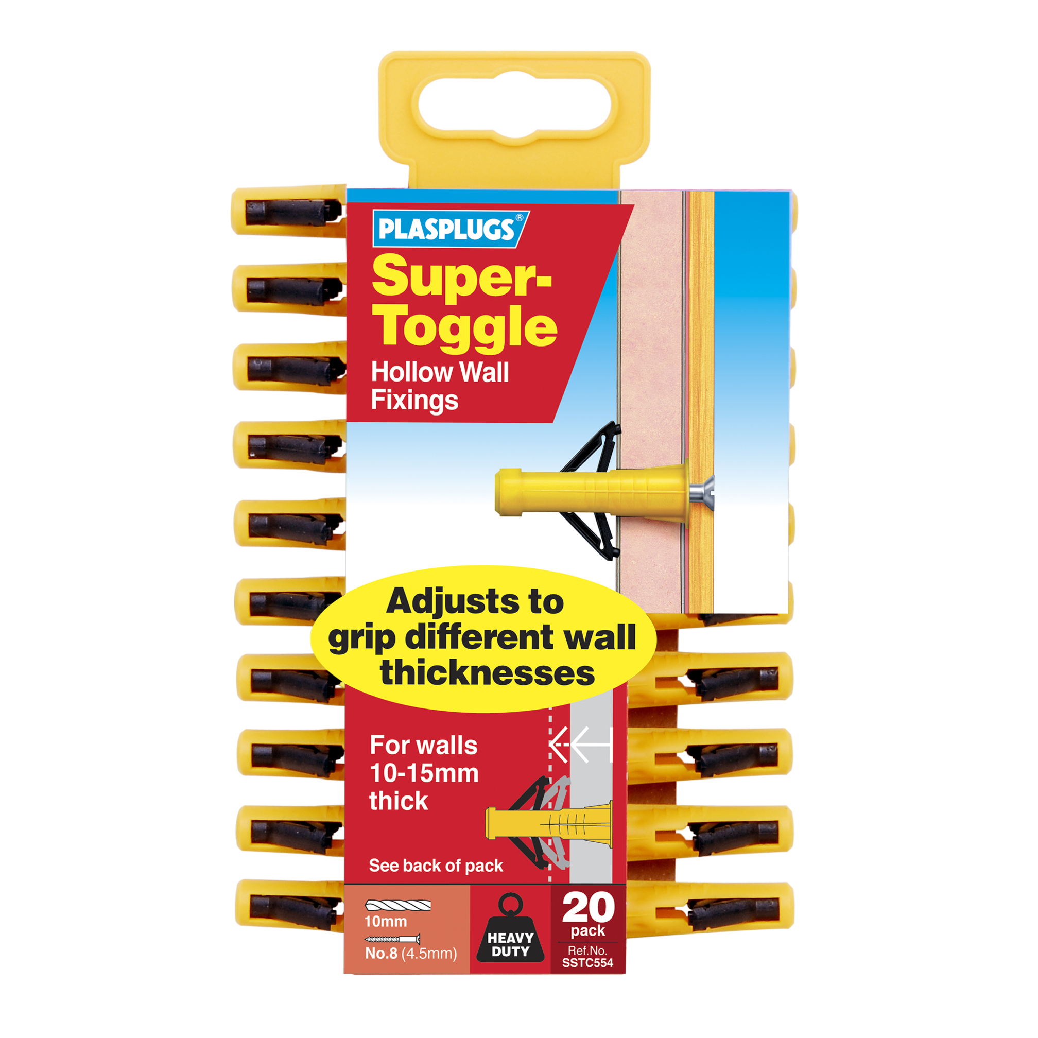 20 Super Toggle Heavy Duty Anchors Clip Pack