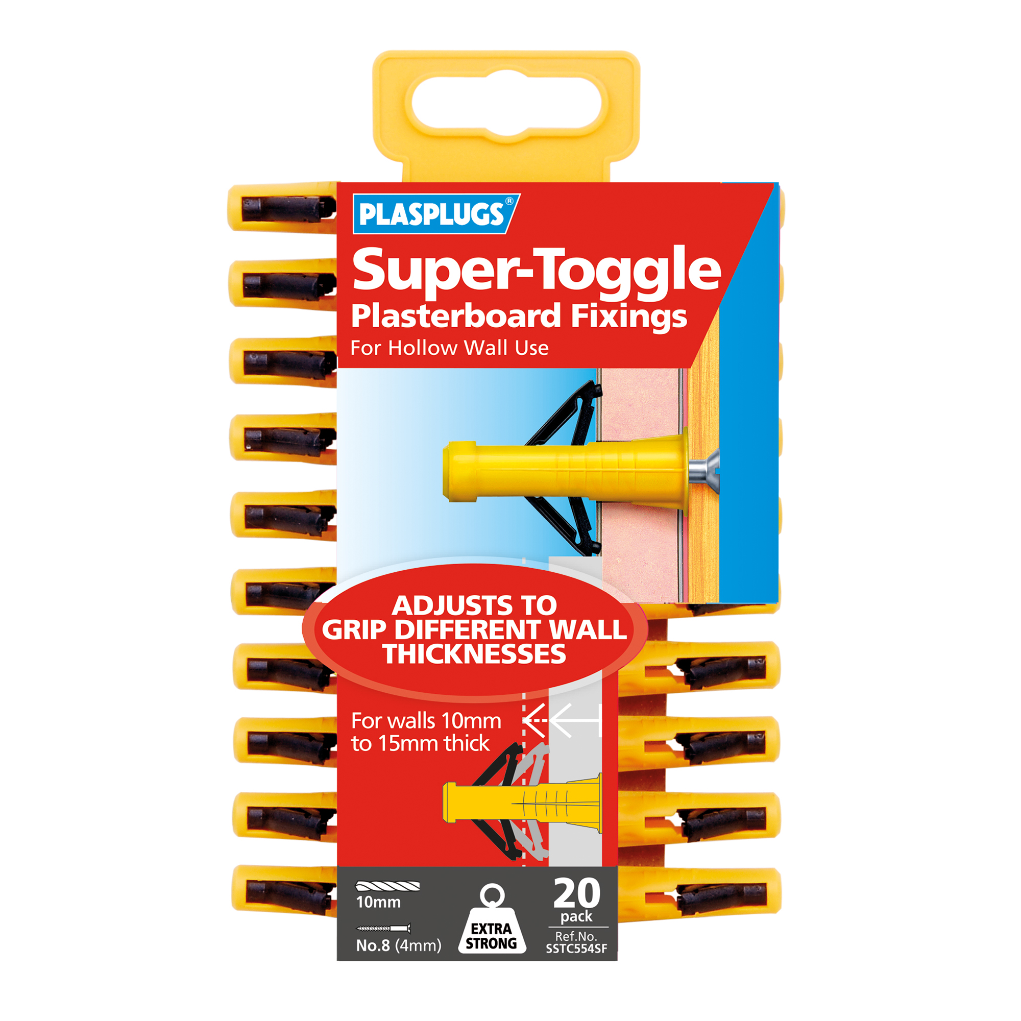 20 Super Toggle Heavy Duty Anchors Clip Pack